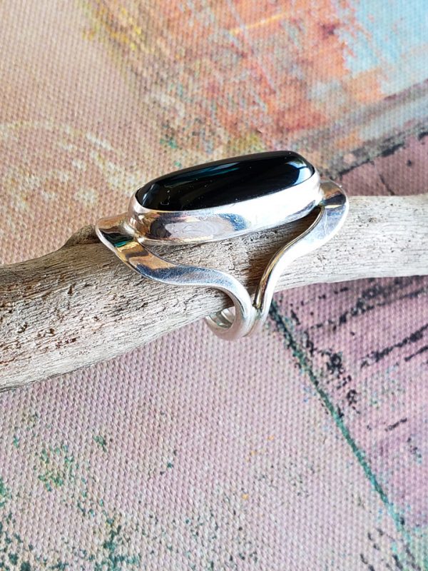 Vintage Black Onyx Sterling Silver Ring Signed DDD Dominique Dinoart ...